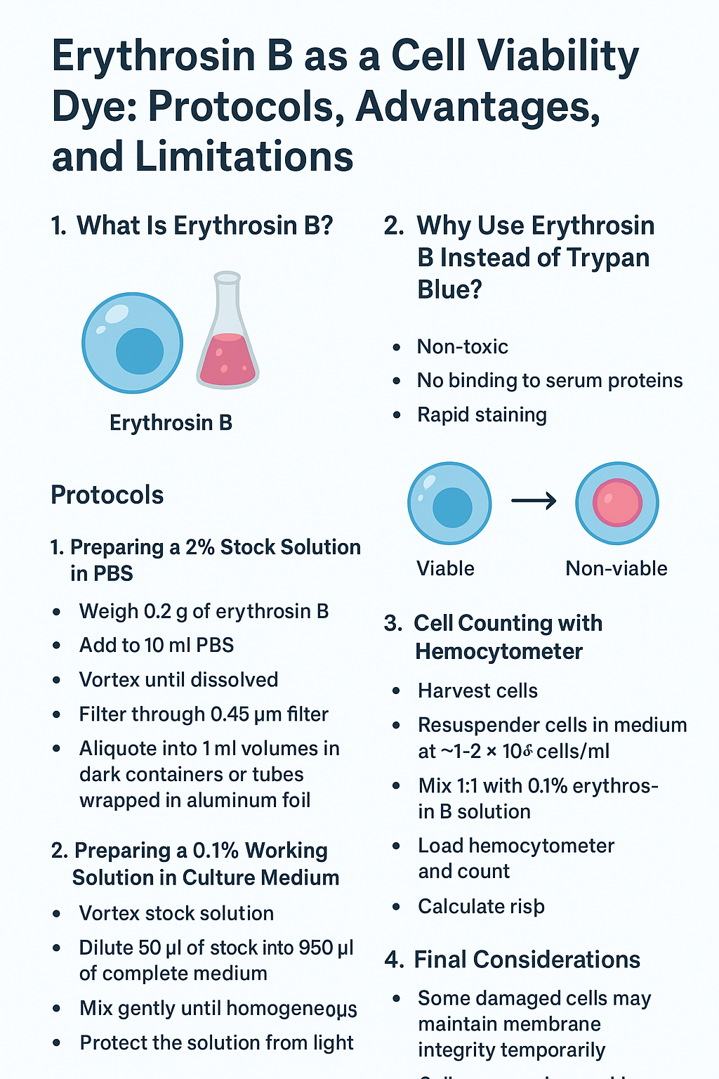 Erythrosin B as a Cell Viability Dye: Protocols, Advantages, and ...